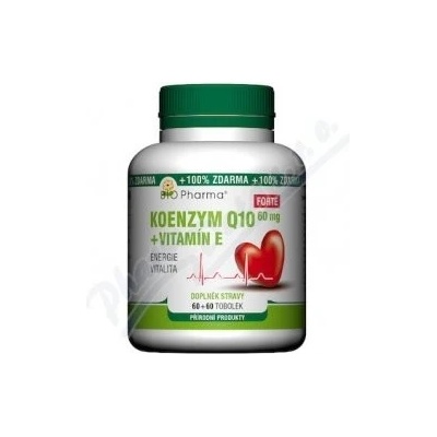 Bio Pharma Koenzym Q10 Forte 60 mg +Vitamín E 60+60 Bio-Ph tabliet od 7,51 € - Heureka.sk