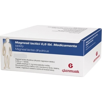 MAGNESII LACTICI 0,5 TBL. MEDICAMENTA POR 0,5G TBL NOB 50 od 90 Kč ...