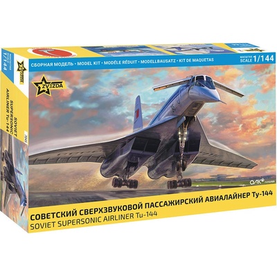 Zvezda Tupolev Tu-144 Supersonic civilian aircraft Model Kit 7045 1:144 od 1 212 Kč - Heureka.cz