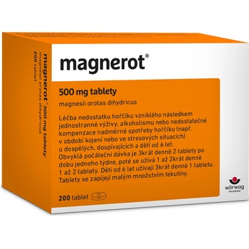 MAGNEROT 500MG TBL NOB 200 od 439 Kč - Heureka.cz