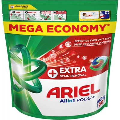Ariel Plus Extra Clean kapsle na praní 50 PD od 449 Kč - Heureka.cz
