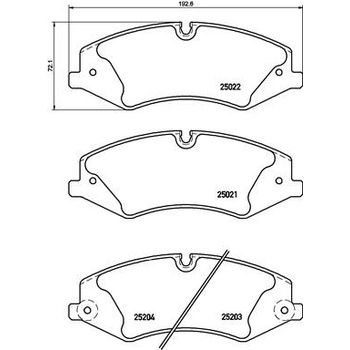 BREMBO Sada brzdových platničiek kotúčovej brzdy P44022 od 44,39 ...