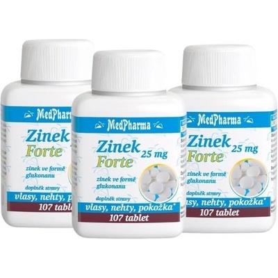 MedPharma Zinek 25 mg Forte 3 x 107 tablet - Heureka.cz