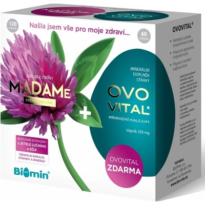 Biomin MADAMe Menopause 120 tablet +OVOVITAL 60 tablet od 468 Kč ...