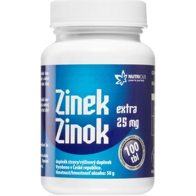 Nutricius Zinek Extra 25 mg 100 tablet od 78 Kč - Heureka.cz