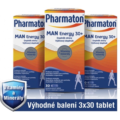 Pharmaton Man ENERGY 30+ 3 x 30 tablet - Heureka.cz