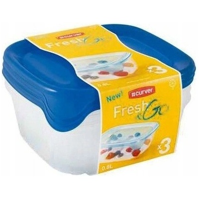 Curver Set dóz FRESH and GO 3 x 800 ml mint od 71 Kč - Heureka.cz