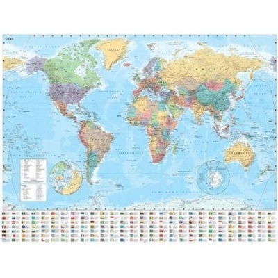 Collins World Wall Laminated Map HarperCollins Publishers od 357 Kč ...