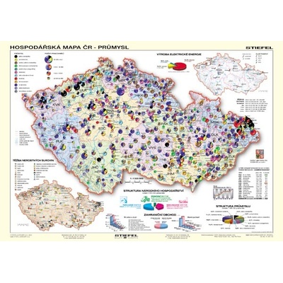 Hospodářská mapa ČR průmysl mapa A3 - Heureka.cz