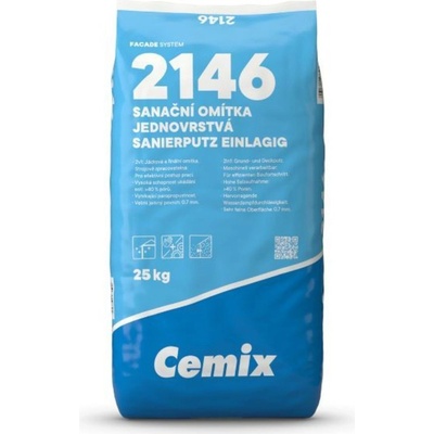 LB Cemix Cemix Sanační omítka jednovrstvá 25kg od 259 Kč - Heureka.cz