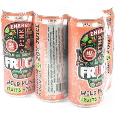 Frugo Wild Punch Energetický nápoj pink 6 x 330 ml - Heureka.cz