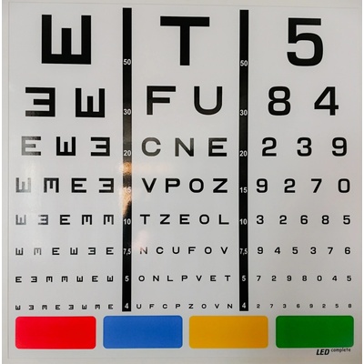 Optotyp světelný Complete LED písmena/číslice/obrázky - Heureka.cz