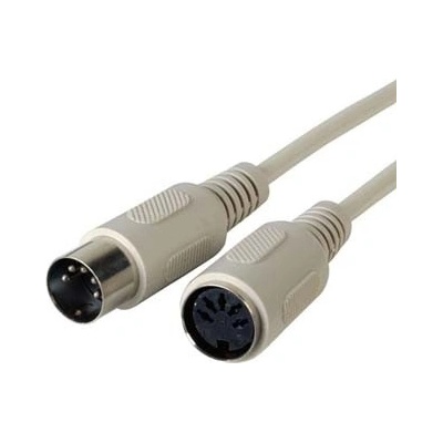 Kabel ke klávesnici 5 pinový, 5 pin F- 5 pin M, 2m, prodlužovací, šedý ...