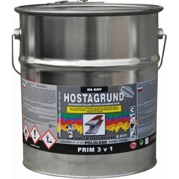 Barvy A Laky Hostivař Hostagrund Prim 3v1 S2177 základní i vrchní barva na kov, 0280 hnědá tmavě ...