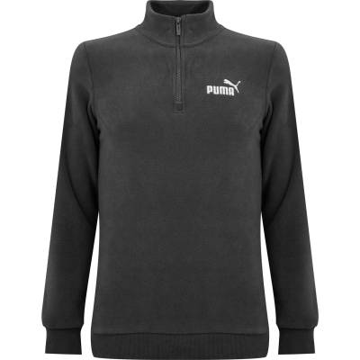 PUMA Quarter Zip Logo Fleece Mens - Asphalt - Pazaruvaj.com