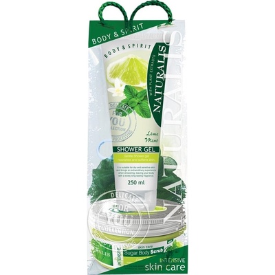 Naturalis dárkové balení Limetka a Máta, tělový cukrový scrub 300 ml ...