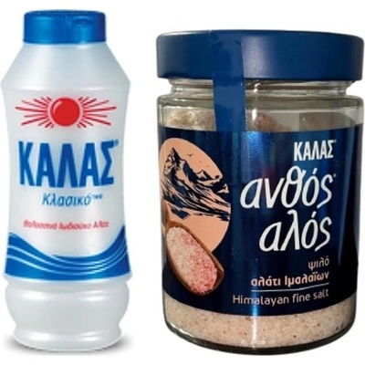 KALAS mořská sůl Jemná CLASSIC 250 g + Himalájská jemná sůl 300 g ...