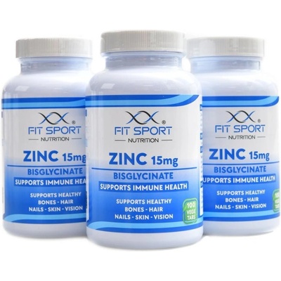 Fitsport nutrition Zinc 15mg bisglycinate 3 x 120 vege tabliet od 15,16 ...