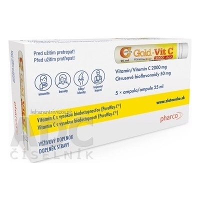 Gold-Vit C 2000 mg shot ampuly 5 x 25 ml - Heureka.sk