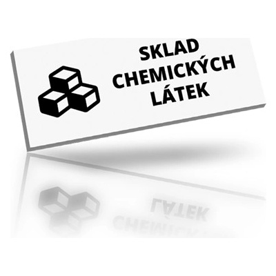 Označení Sklad chemických látek - obdélníková s volbou velikosti a ...