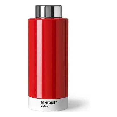 Pantone Червена бутилка за пътуване от неръждаема стомана 630 ml Red ...