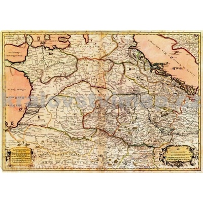 Uhry a Balkánské země - nástěnná historická mapa - papírová mapa ...