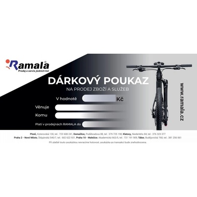 Dárkový poukaz Ramala 2 000 Kč od 2 000 Kč - Heureka.cz