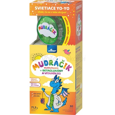 Vitar Mudráčik multivitamín+ betaglukány a vitamín D3 + darček 60 ...