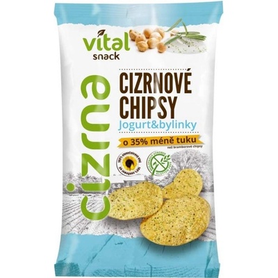 Vital Snack Cizrnové chipsy Jogurt a bylinky 65 g od 32 Kč - Heureka.cz