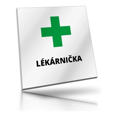 Označení Lékárnička - samolepka 75×75 mm vhodná do interiéru jako ...