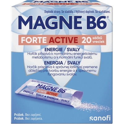 Magne B6 Forte Active 20 sáčků od 129 Kč - Heureka.cz