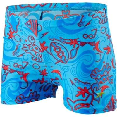 Speedo Essential Allover Aquashort neon blue risk red blue od 191 Kč ...