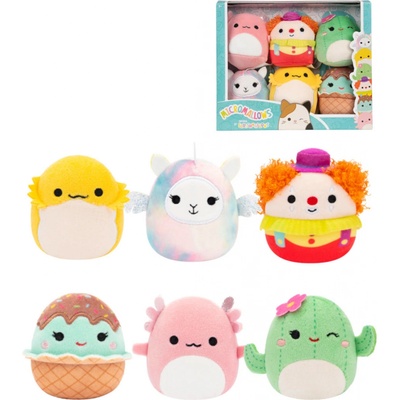 SQUISHMALLOWS Micromallows 6Pack Axolotl Klaun Lamo pegakorn Kaktus ...