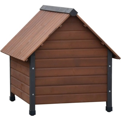 Pet Búda pre psov s plastovými klapkami Rustique 76 x 76 x 72 cm hnedá ...