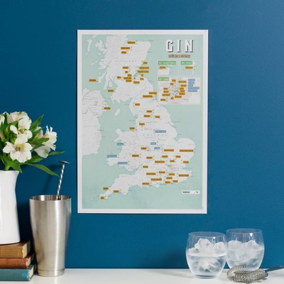 Maps International Gin distilleries UK - stírací mapa od 390 Kč ...