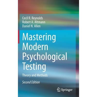 Mastering Modern Psychological Testing: Theory and Methods Reynolds ...