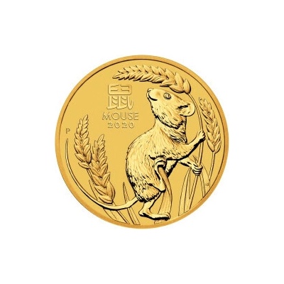 The Perth Mint zlatá minca Lunar Series III Year of Mouse 2020 1/10 oz ...