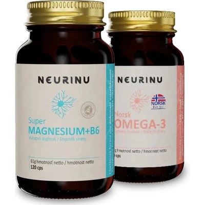 NEURINU Magnesium+B6 120 kapsúl + OMEGA-3 90 kapsúl od 37,9 € - Heureka.sk
