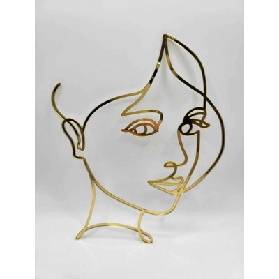 Zapichovacia zlatá plastová dekorácia obrys tváre 01 od 5,6 € - Heureka.sk