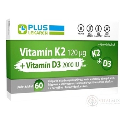 PLUS LÉKÁRNA Vitamin K2 120 μg +Vitamin D3 2000 IU 60 tablet od 761 Kč ...