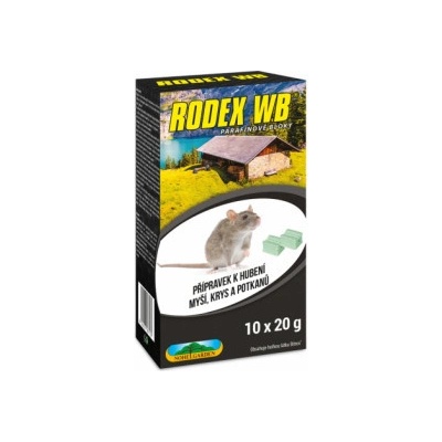 Rodenticid RODEX WB parafínové bloky 10x20g od 110 Kč - Heureka.cz