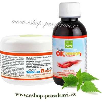 OKG Factor Base NO 150 g Omega 3 Complete 120 ml od 1 760 Kč - Heureka.cz