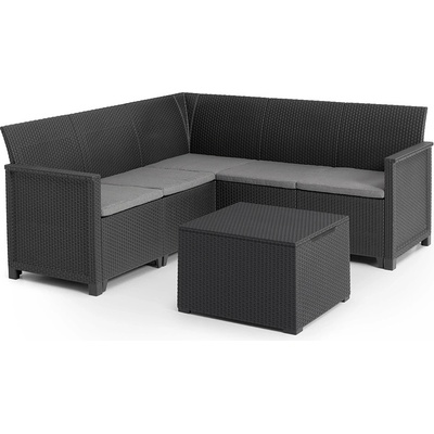 Keter Lounge Corner Set Emma grafit - Heureka.cz