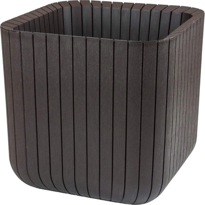 Keter Cube Planter L Květináč 40 x 40 x 40 cm hnědý - Heureka.cz