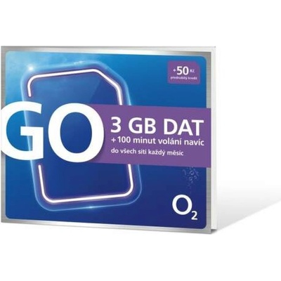 SIM karta O2 GO 3GB dat + 50Kč kredit od 299 Kč - Heureka.cz