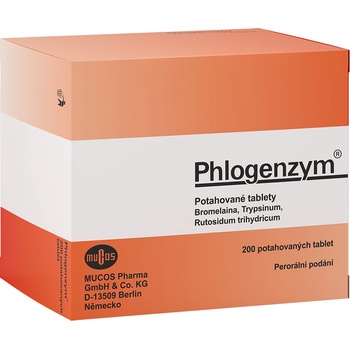 PHLOGENZYM 90MG/48MG/100MG TBL ENT 200 II od 2 490 Kč - Heureka.cz
