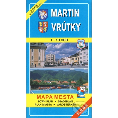 Martin Vrútky 1:10 000 Mapa mesta Town plan Stadtplan Plan miasta ...