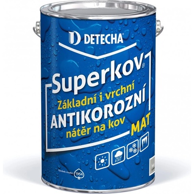 Detecha Superkov, antikorozní základní i vrchní barva na kov, hnědý mat, 5kg od 1 285 Kč ...