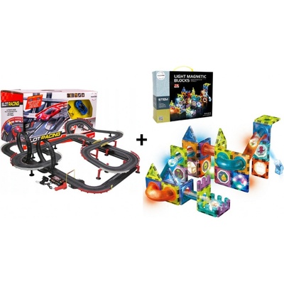 Mamido Výhodná sada Autodráha Gigant 1420cm Magnetická svítící ...