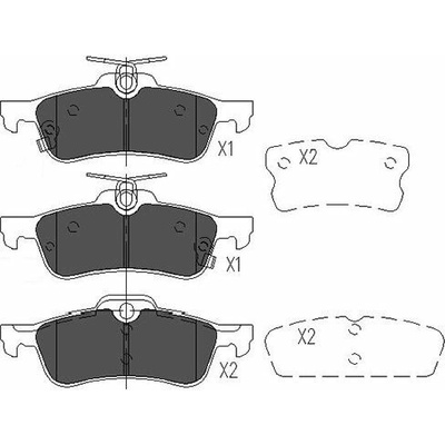 KAVO PARTS Sada brzdových platničiek kotúčovej brzdy KBP-9106 od 17,6 ...